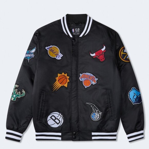 NBA | Jackets & Coats | Mens Nba Ultra Game Multi Team Logos Bomber ...